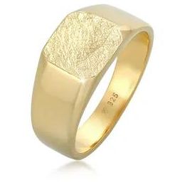 Siegelring Kuzzoi "Basic Siegelring Herren Quadrat Matt 925 Silber" Gr. 62, gold, Fingerringe, Herren, 62mm, Silber 925 (Sterlingsilber), Siegelring