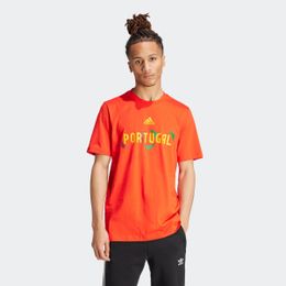 T-Shirt adidas Performance "PORTUGAL TEE", Herren, Gr. XL, rot (active rot), Obermaterial: 100% Baumwolle, Rundhals, Shirts T-Shirt, f&uuml;r Erwachsene, Kurzarm, f&uuml;r Fu&szlig;ball und Sportmode