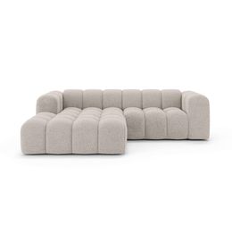 Ecksofa OTTO HOME "KALLIE L-Form, 248 cm - OTTO. Verl&auml;ssliche Qualit&auml;t.", creme, B:248cm H:72cm T:186cm, 100% Polyester, Sofas, Ecksofa, Bubble Optik, moderne Steppung, hoher Sitzkomfort