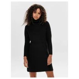 Strickkleid Only "ONLJANA L/S COWLNCK DRESS", Damen, Gr. L, N-Gr, schwarz, Rippstrick, Obermaterial: 62% Polyacryl, 15% Nylon, 13% Polyester, 7% Wolle, 3% Elasthan, unifarben, ca. Mitte Oberschenkel, Kleider Strickkleid