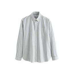 next Button Up Shirt male size XXXL Night blue / Light blue / White