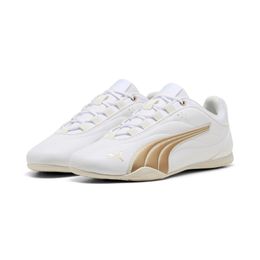 Sneaker Puma "CATCH SOLEIL DAYINIGHT", Damen, Gr. 38,5, Puma wei&szlig;, Puma gold, vapor gray, Synthetik, colorblocking, Schuhe Sneaker, mit Gummi-Laufsohle, mit Schn&uuml;rung