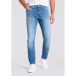 Slim-fit-Jeans Calvin Klein Jeans "JeansSLIM NOS", Herren, Gr. 30, L&auml;nge 34, blau (denim medium), Denim/Jeans, Obermaterial: 89% Baumwolle, 9% Polyester, 2% Elasthan, unifarben, slim fit lang, Jeans Slim-fit-Jeans, stone washed