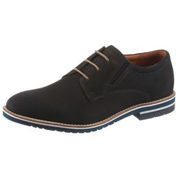 Schn&uuml;rschuh Salamander, Herren, Gr. 46, dunkelblau, Leder, Basic, Schuhe Schn&uuml;rschuh, Schn&uuml;rer, Business Schuh, Halbschuh mit Blockabsatz