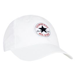 Baseball Cap Converse "CAN CHUCK PATCH CURVE BRIM HAT f&uuml;r kids 8-15 Jahre", Jungen, wei&szlig;, Stoff, Baumwolle, bestickt, unifarben, Basic, Caps Baseball Cap, mit Klettverschluss, im Basic-Stil