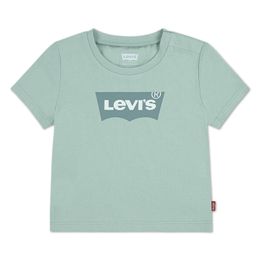 T-Shirt LEVI'S KIDS "BATWING TEE", M&auml;dchen, Gr. 3M (62), cameo gr&uuml;n, Single Jersey, Obermaterial: 100% Baumwolle, bedruckt, Basic schmal h&uuml;ftlang, Rundhals, gerader Abschluss, Shirts T-Shirt, Baby UNISEX
