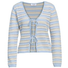 Gina Damen Strickjacke mit Bindeb&auml;ndern