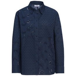 Gina Damen Bluse mit Lochstickerei