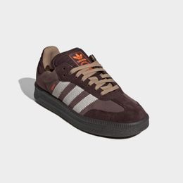 Sneaker adidas originals "SAMBA XLG", Damen, Gr. 47, braun, alumina, aurora coffee, Leder, Synthetik, Schuhe Sneaker
