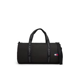 Weekender Tommy Jeans "TJM ESS DAILY DUFFLE", Herren, Gr. B/H/T: 48cm x 26cm x 14cm, schwarz, Textil, Taschen Weekender, Reisetasche, Freizeitasche mit Logoschriftzug auf dem Trageriemen