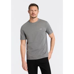 T-Shirt Hugo "Dero", Damen, Gr. L, dunkelgrau025, Single Jersey, Obermaterial: 100% Baumwolle, unifarben, regular fit normal, Rundhals, abgesteppte Kante, Shirts T-Shirt, Rundhalsausschnitt, Regular Fit, Basic Must Have