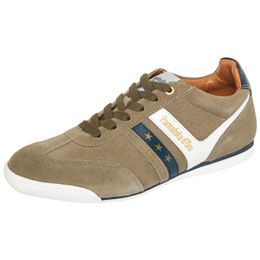 Pantofola d'Oro Sneaker PANTOFOLA D&acute;ORO "VASTO LOW", Herren, Gr. 42, gr&uuml;n, wei&szlig;, Leder, Schuhe Sneaker, Obermaterial aus Leder, Gummilaufsohle, mit Schn&uuml;rung