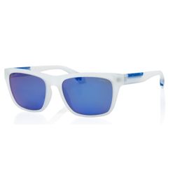 Sonnenbrille Superdry "Modell 996074", Herren, wei&szlig;, leicht durchscheinend, matt, Sonnenbrillen Sonnenbrille, Form Karree/Eckig, Logoschriftzug auf B&uuml;gel, Kunststofffassung