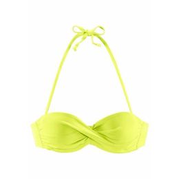 s.Oliver Bandeau-Bikini-Top 'Spain' gr&uuml;n Gr. 38 Cup C. Mit B&uuml;gel Und Mit Seitlichen St&auml;bchen