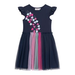 Sommerkleid DANAMADE "DANAMADE Dresses DLEA", M&auml;dchen, Gr. 152, navy, Oberteil: 95% Polyester, 5% Elasthan; Rock: 100% Polyester; Futter: 100% Polyester, Kleider Sommerkleid