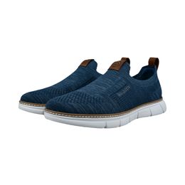Slip-On Sneaker Bugatti, Herren, Gr. 40, blau, Textil, meliert, Schuhe Slip-On Sneaker, Sock-Sneaker, Slipper, Freizeitschuh zum Schlupfen