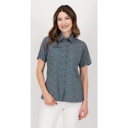 Outdoorbluse DEPROC Active "SUDBURY II WOMEN", Damen, Gr. 48 (XL), navy flower, 95% Polyester; 5% Elasthan, Blusen Outdoorbluse, auch in Gro&szlig;en Gr&ouml;&szlig;en erh&auml;ltlich