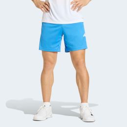 Shorts adidas Performance "WE BAS 3SPQ SH", Damen, Gr. 3XL, N-Gr, rayblu, wei&szlig;, Obermaterial: 100% Polyester, Hosen Shorts