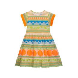 Sommerkleid DANAMADE "DANAMADE Dresses DFRIDA", M&auml;dchen, Gr. 122, orange, Obermaterial: 60% Baumwolle, 40% Polyester; Futter: 100% Baumwolle, Kleider Sommerkleid