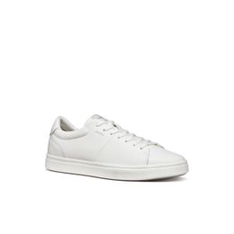 Sneaker Geox "U BALTIMOORE", Herren, Gr. 46, wei&szlig;, Leder, Textil, Schuhe Sneaker, Halbschuh, Freizeitschuh, Schn&uuml;rer mit Geox Spezial Membran