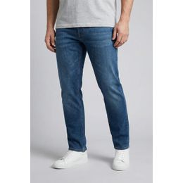 Regular-fit-Jeans Pierre Cardin "PC-Laval", Herren, Gr. 38, L&auml;nge 32, blau (ocean blau fashion), Web, Obermaterial: 81% Baumwolle, 18% Polyester, 1% Elasthan, unifarben, regular fit kn&ouml;chellang, Jeans Regular-fit-Jeans, im Five-Pocket Style