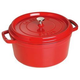 Staub Schmortopf, Rot, Metall, 6,7 L, rund, Kochen, T&ouml;pfe, Schmort&ouml;pfe