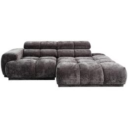 Mid.you Ecksofa, Anthrazit, Textil, 3-Sitzer, Ottomane rechts, L-Form, 239x150 cm, Made in EU, Stoffauswahl, seitenverkehrt erh&auml;ltlich, Wohnzimmer, Sofas & Couches, Wohnlandschaften, Ecksofas