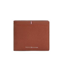 Geldb&ouml;rse Tommy Hilfiger "TH CORP CC AND COIN", Damen, cognac, Leder, Kleinlederwaren Geldb&ouml;rse, Unisex Geldbeutel, Portemonnaie mit Logoschriftzug
