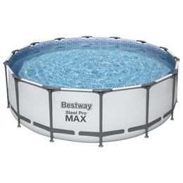 Bestway Poolset, Blau, Grau, Wei&szlig;, Metall, Kunststoff, 122 cm, Freizeit, Pools und Wasserspa&szlig;, Pools
