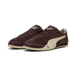 Sneaker Puma "BELLA UT CLASSIC", Damen, Gr. 38, chocolate braun, alpine snow, Leder, mehrfarbig, Schuhe Sneaker, aus Leder, mit Synthetik-Innenmaterial, mit Schn&uuml;rverschluss