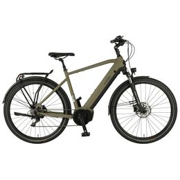 E-Bike Prophete "Entdecker 4.0" Gr. 54, grau (moosgrau, schwarz), Elektrofahrr&auml;der, 54cm, 28 Zoll (71,12cm), E-Bike, Pedelec, Elektrofahrrad f&uuml;r Herren