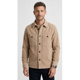 Hemdjacke OLYMP, Herren, Gr. XXL, beige, Cord, Obermaterial: 100% Baumwolle, oversize normal, Manschette, Jacken Hemdjacke, Die perfekte Kombination aus Hemd und Jacke f&uuml;r jeden Anlass, aus Cord