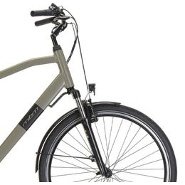 E-Bike MBM "Elektro-Citybike RHEA MAN 28 Zoll, oliv", gr&uuml;n (beige), Elektrofahrr&auml;der, Herren, E-Bike