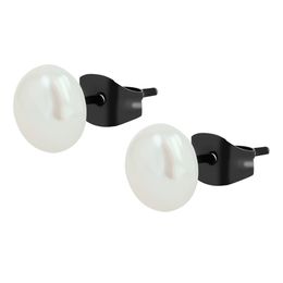 Adelia&acute;s Paar Ohrstecker ADELIA&acute;S "Damen Ohrringe &iquest; Ohrstecker aus Edelstahl mit S&uuml;&szlig;wasserperle", wei&szlig;, Ohrringe, Damen, Edelstahl, Paar Ohrstecker