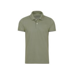 Poloshirt TRIGEMA "TRIGEMA Slim Fit Poloshirt aus DELUXE-Piqu&eacute;", Herren, Gr. M, salbei, Piqu&eacute;, 100% Baumwolle, Basic, normal, ohne Ausschnitt, Shirts Poloshirt