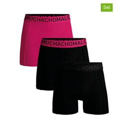 MUCHACHOMALO 3er-Set: Boxershorts in Schwarz/ Pink - 54% | Gr&ouml;&szlig;e S | Herren-waesche