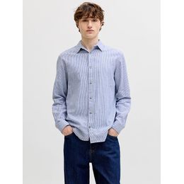 Jack & Jones Jack & Jones Hemd "Summer" in Blau/ Wei&szlig; - 42% | Gr&ouml;&szlig;e S | Herren-plussize