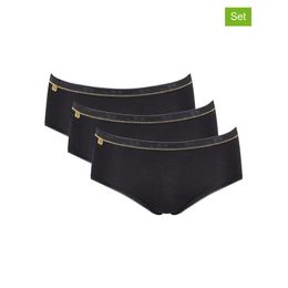 Sloggi 3er-Set: Pantys "Basic Gold" in Schwarz - 54% | Gr&ouml;&szlig;e 48 | Damen-unterteile