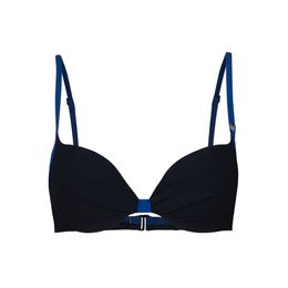 Short Stories Bikini-Oberteil in Schwarz/ Blau - 64% | Gr&ouml;&szlig;e 36B-Cup | Damen-bademode