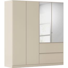 Dreht&uuml;renschrank Rauch "Kleiderschrank Schrank Garderobe COSTA in den Breiten 91/136/181 cm", beige (champagner), eingriffe beige (champagner), B:181cm H:197cm T:54cm, Holzwerkstoff, Schr&auml;nke, Dreht&uuml;renschrank, mit Spiegel, grifflose Front und Push-to-Open Funktion MADE IN GERMANY