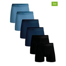 MUCHACHOMALO 6er-Set: Boxershorts in Schwarz/ Dunkelblau/ Hellblau - 56% | Gr&ouml;&szlig;e M | Herren-waesche