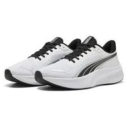 Trainingsschuh Puma "Pounce Lite Laufschuhe Erwachsene", Damen, Gr. 46, schwarz-wei&szlig; (wei&szlig; schwarz), Obermaterial: Textil, Synthetik. Futter: Textil. Innensohle: Textil. Laufsohle: Gummi, Schuhe