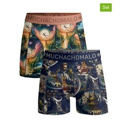 MUCHACHOMALO 2er-Set: Boxershorts in Altrosa/ Dunkelblau - 51% | Gr&ouml;&szlig;e 122/128 | Kinder-waesche