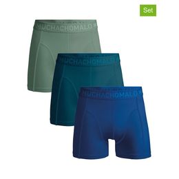 MUCHACHOMALO 3er-Set: Boxershorts in Blau/ Petrol/ Mint - 56% | Gr&ouml;&szlig;e L | Herren-waesche