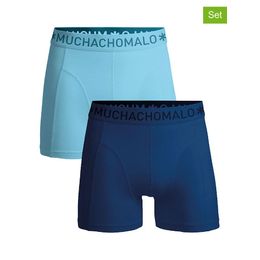 MUCHACHOMALO 2er-Set: Boxershorts in Blau/ Hellblau - 45% | Gr&ouml;&szlig;e 146/152 | Kinder-waesche