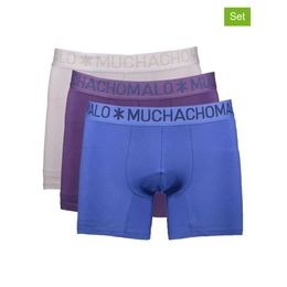 MUCHACHOMALO 3er-Set: Boxershorts in Grau/ Lila/ Blau - 57% | Gr&ouml;&szlig;e M | Herren-waesche