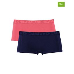MUCHACHOMALO 2er-Set: Pantys in Dunkelblau/ Pink - 48% | Gr&ouml;&szlig;e 104 | Kinder-waesche