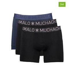 MUCHACHOMALO 3er-Set: Boxershorts in Schwarz/ Dunkelblau - 57% | Gr&ouml;&szlig;e L | Herren-waesche