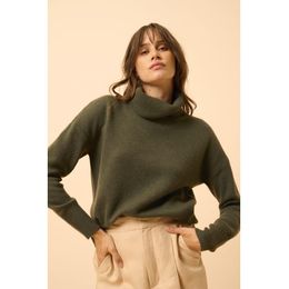Just Cashmere Kaschmir-Rollkragenpullover "Romane" in Khaki - 58% | Gr&ouml;&szlig;e S | Damen-pullover-cardigans