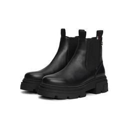 Tommy Hilfiger Shoes Leder-Chelsea-Boots in Schwarz - 45% | Gr&ouml;&szlig;e 41 | Stiefeletten